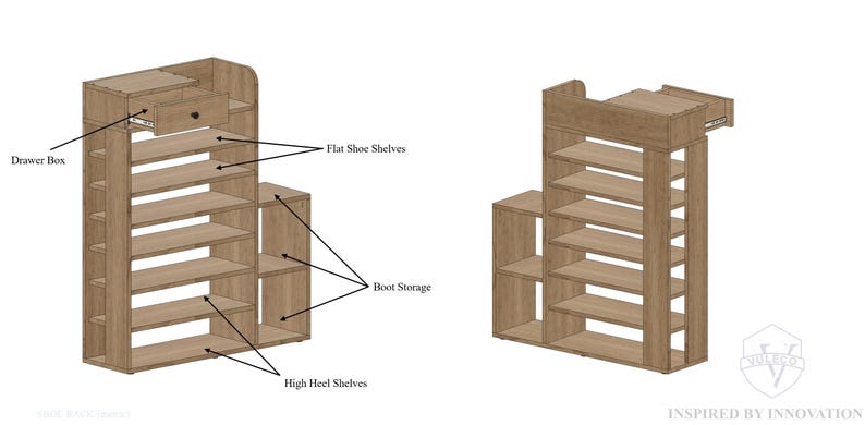 Shoe Rack Build Plan metric - Etsy
