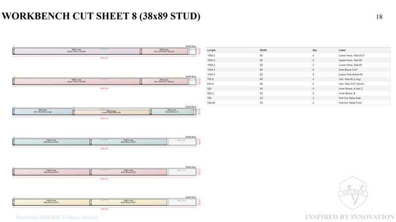 Build Plan for Workbench With Built-in Planer (metric) - Etsy Canada