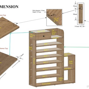 Shoe Rack Build Plan (metric) - Etsy