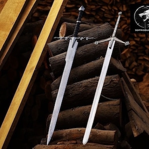 Handmade Scottish Claymore Sword J2 Steel Highland Claymore Black ...
