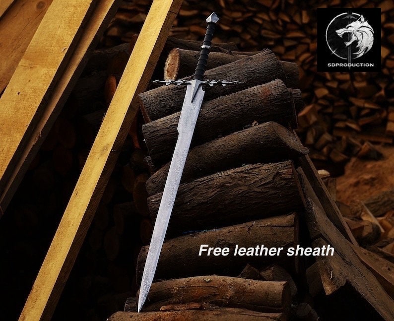 Handmade Scottish Claymore Sword J2 Steel Highland Claymore Black ...