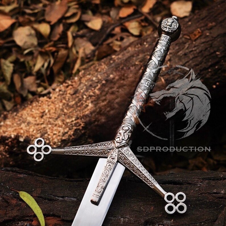 Handmade Scottish Claymore Sword J2 Steel Highland Claymore Black ...
