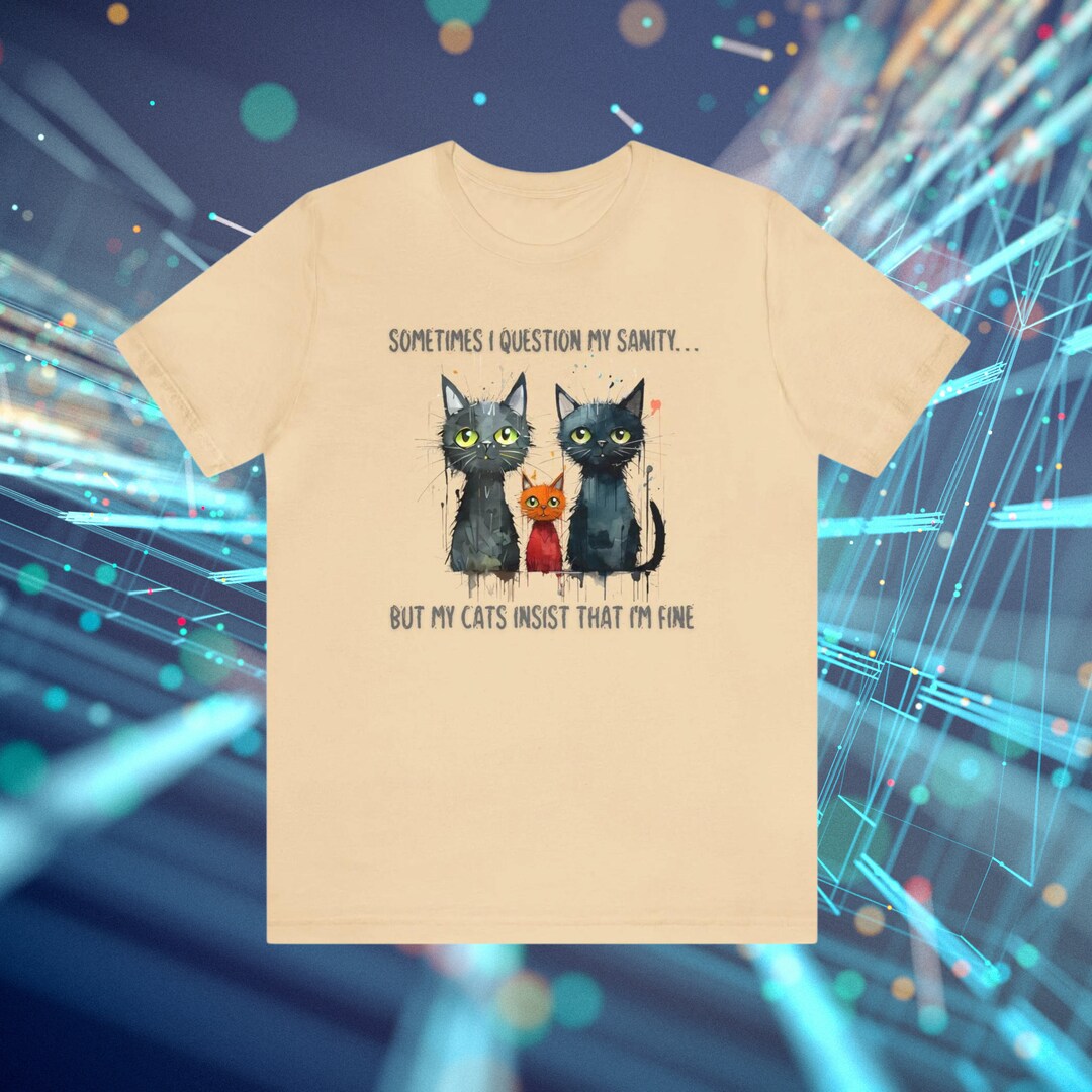 Funny Cat Tshirt Dialogue With Cats Cat Gossip Abstract - Etsy