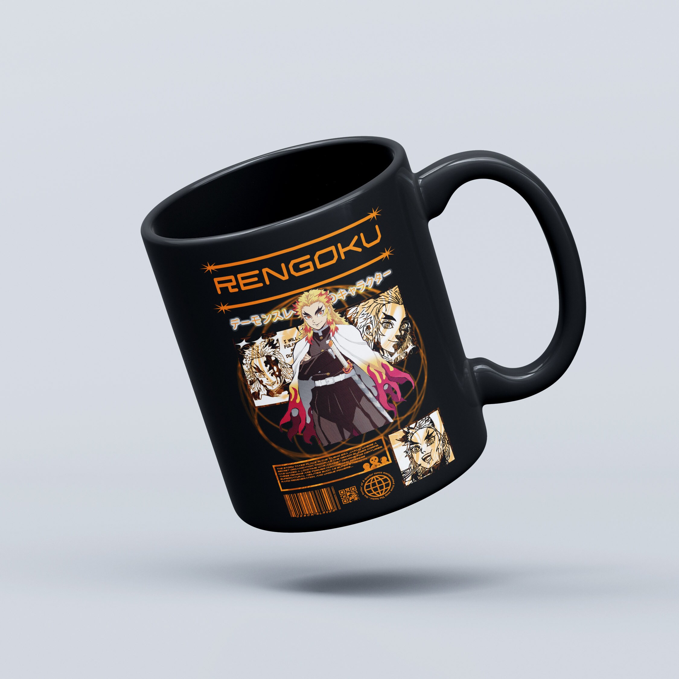 Rengoku Design, Demon Slayer Character, 300 DPI PNG and JPEG, for Anime ...