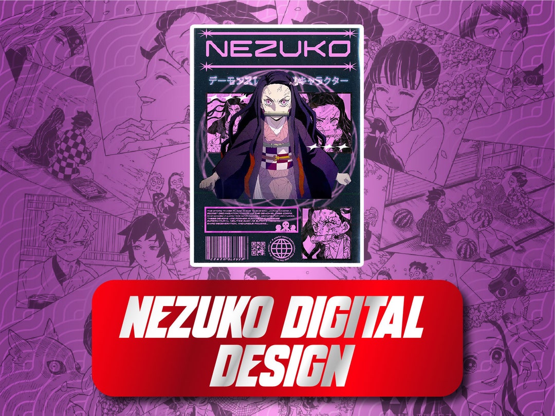 Nezuko Design, Demon Slayer Character, 300 DPI PNG and JPEG, for Anime ...