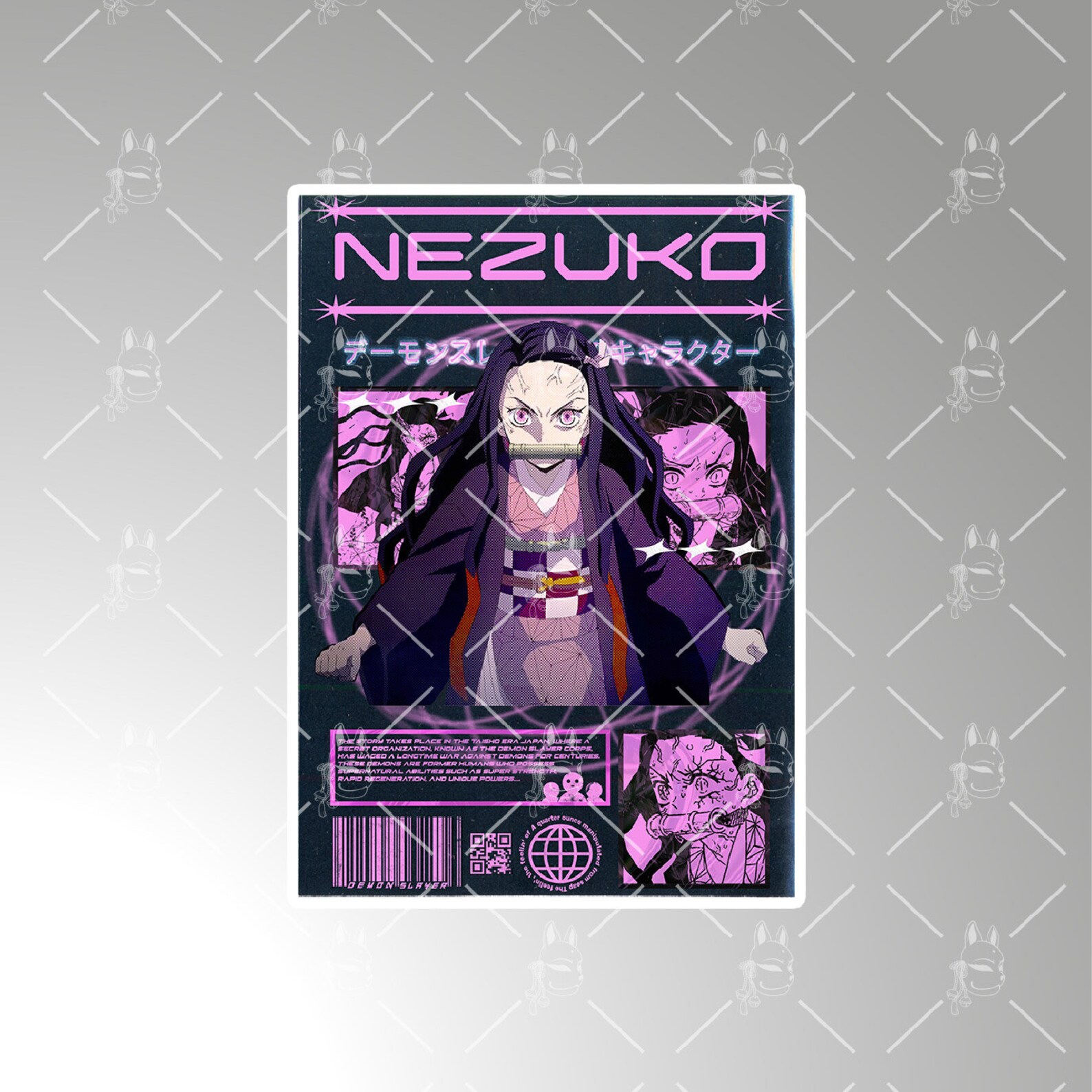 Nezuko Design, Demon Slayer Character, 300 DPI PNG and JPEG, for Anime ...