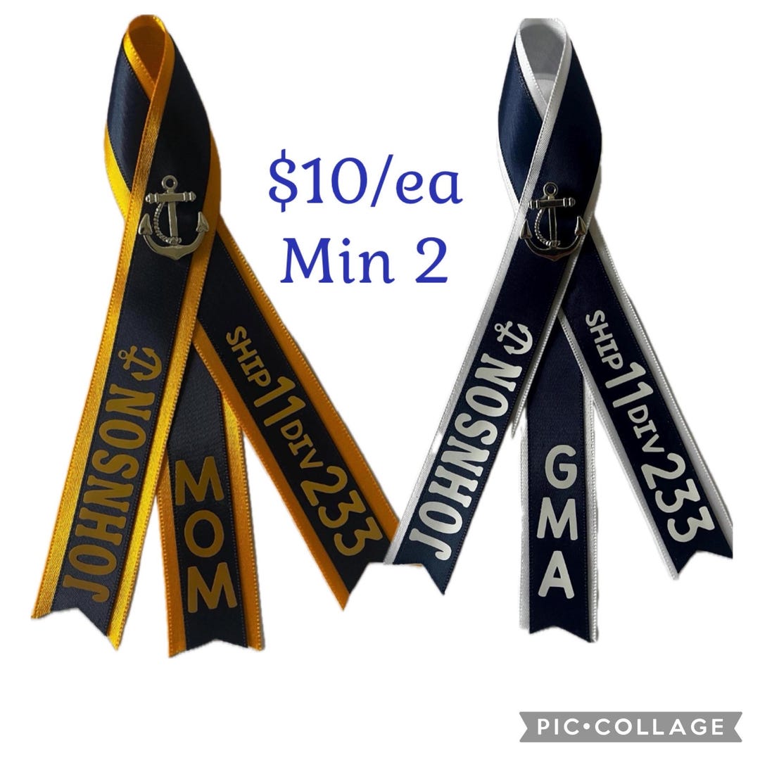 NAVY PIR Ribbon (min 2) Graduation Keepsake - Etsy