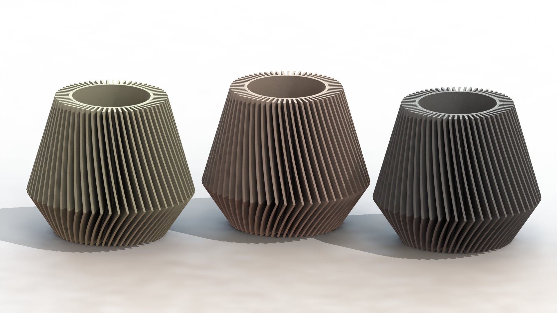 Modern Fin Styled Vase | Vase STL File for 3D Printing - Etsy