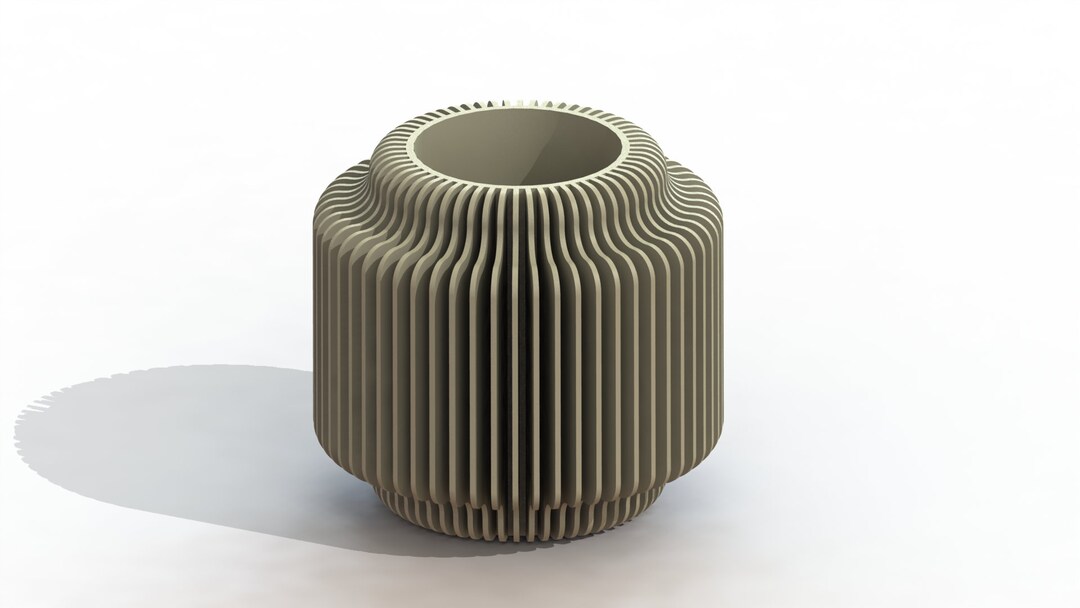 Modern Fin Styled Vase | Vase STL File for 3D Printing - Etsy