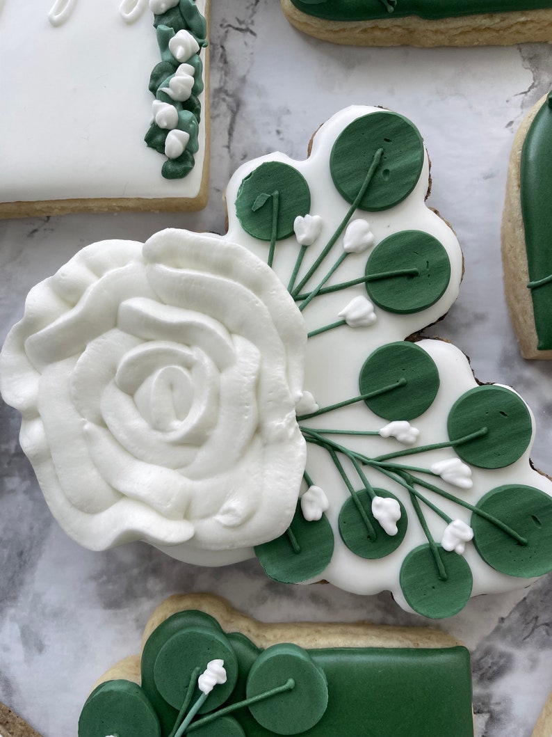 Cypress Green Wedding Cookies- 1 Dozen - Etsy