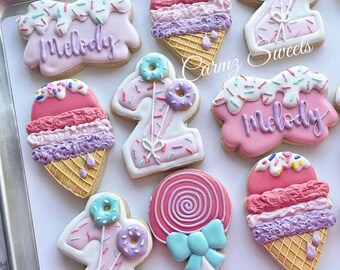 Two Sweet Birthday Sugar Cookies - Etsy