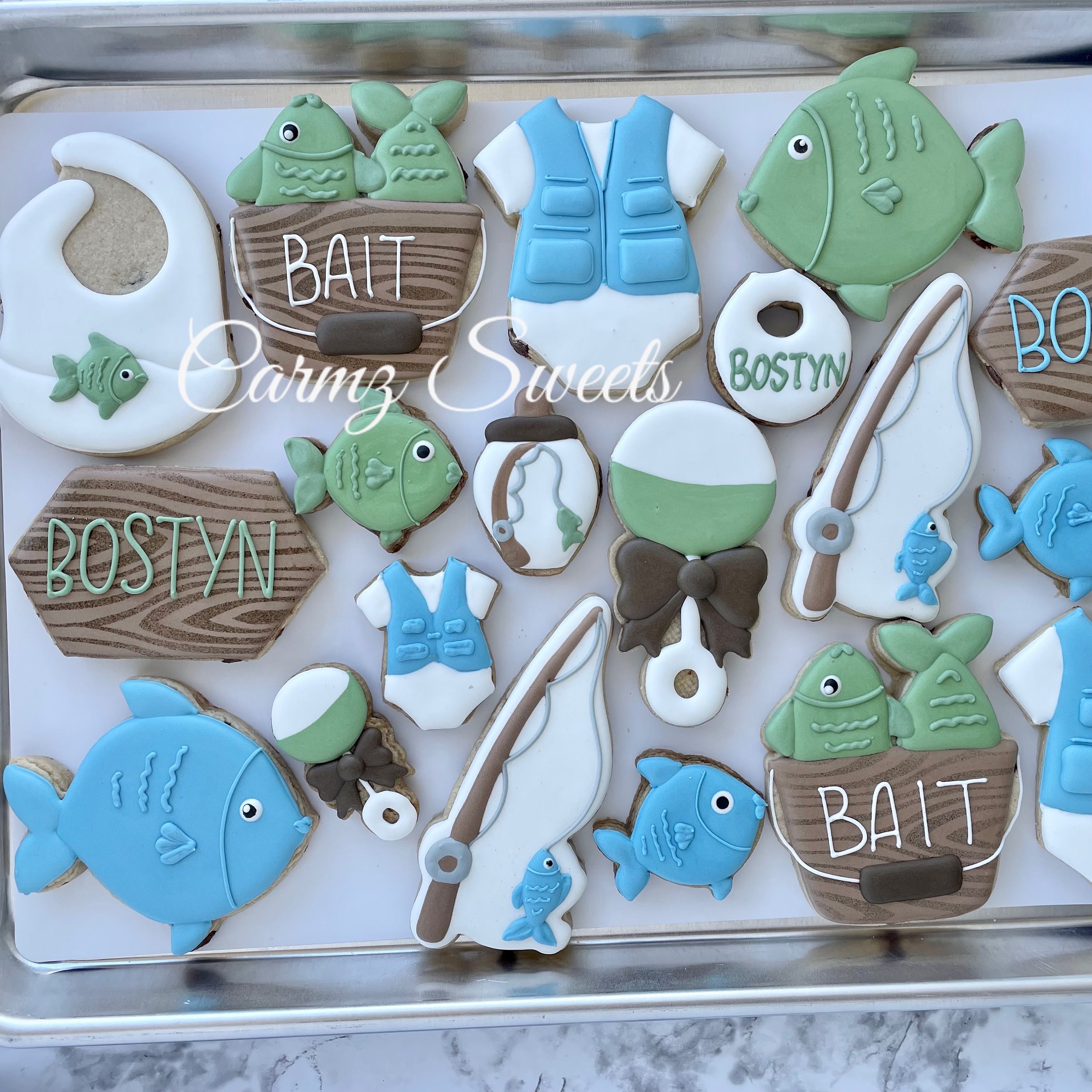 Fishing Baby Shower Cookies - Etsy