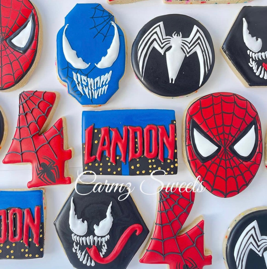 Spider-man/venom Cookies - Etsy
