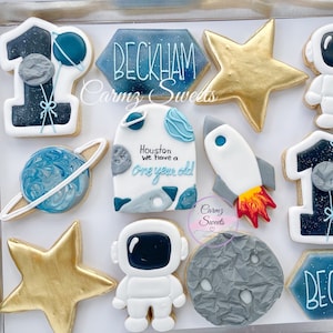 Outer Space Birthday Cookies - Etsy