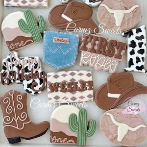 First Rodeo Birthday Cookies - 1 Dozen - Etsy