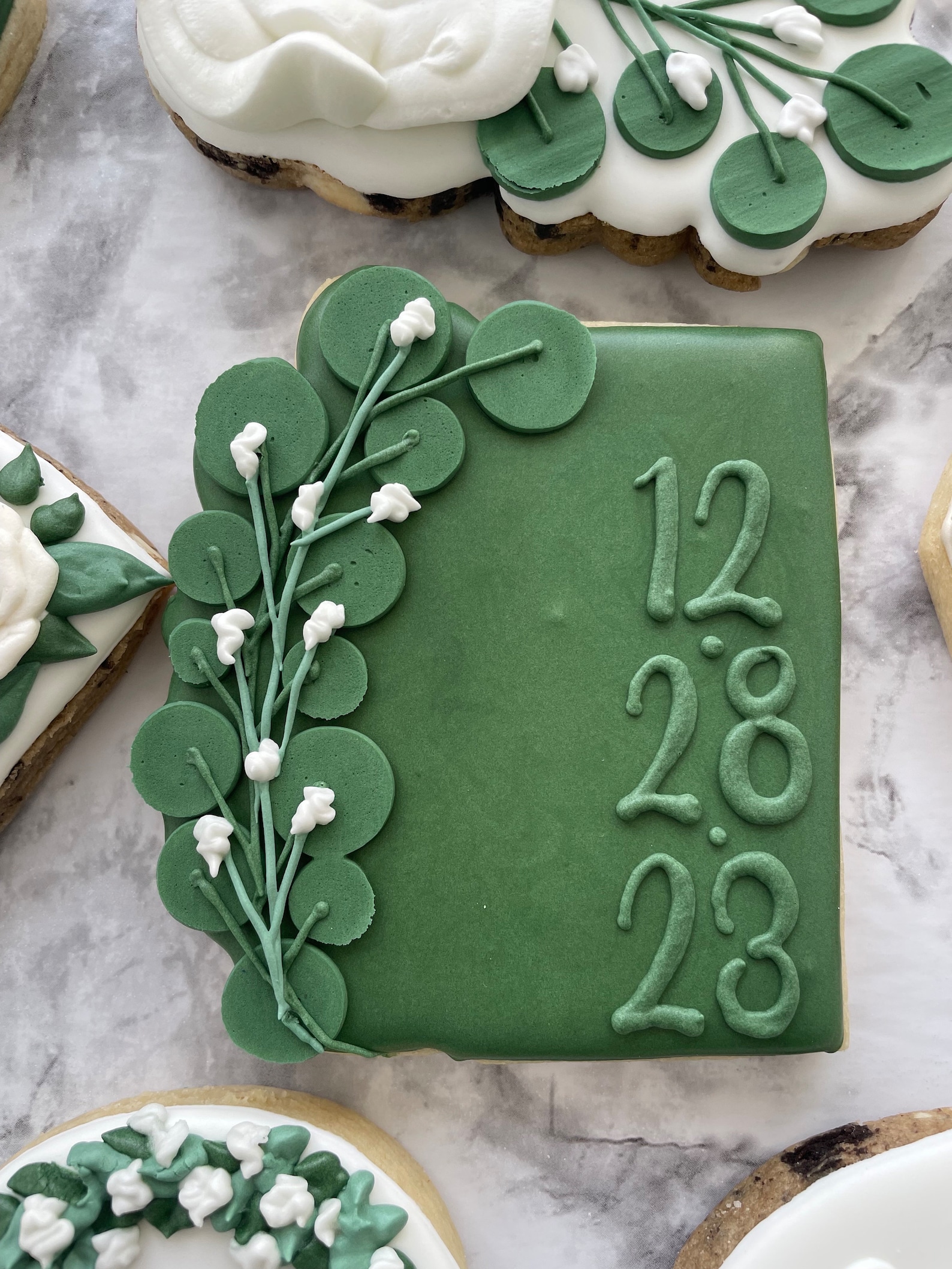 Cypress Green Wedding Cookies- 1 Dozen - Etsy