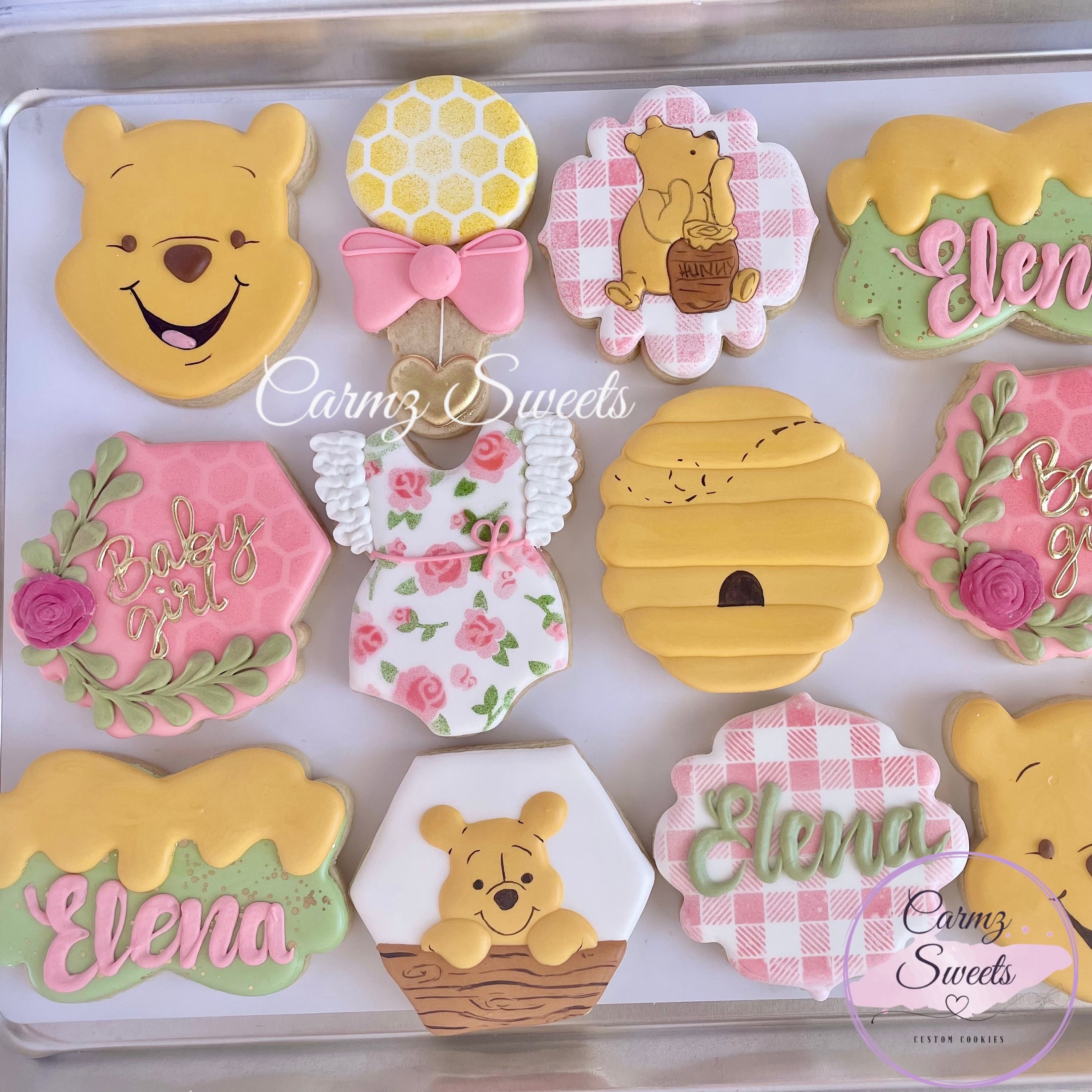 Girl Classic Winnie the Pooh Baby Shower Cookies - Etsy