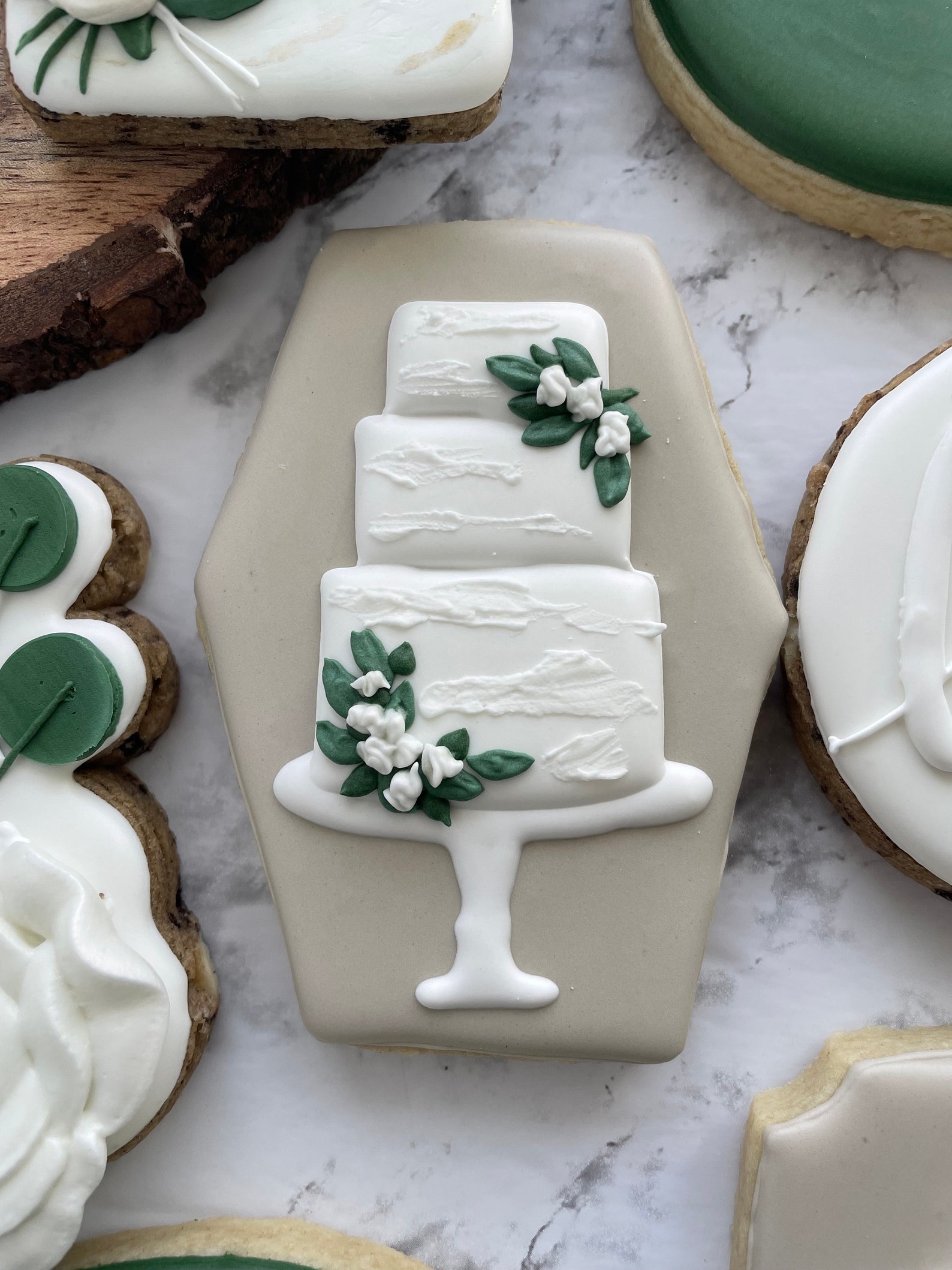 Cypress Green Wedding Cookies- 1 Dozen - Etsy