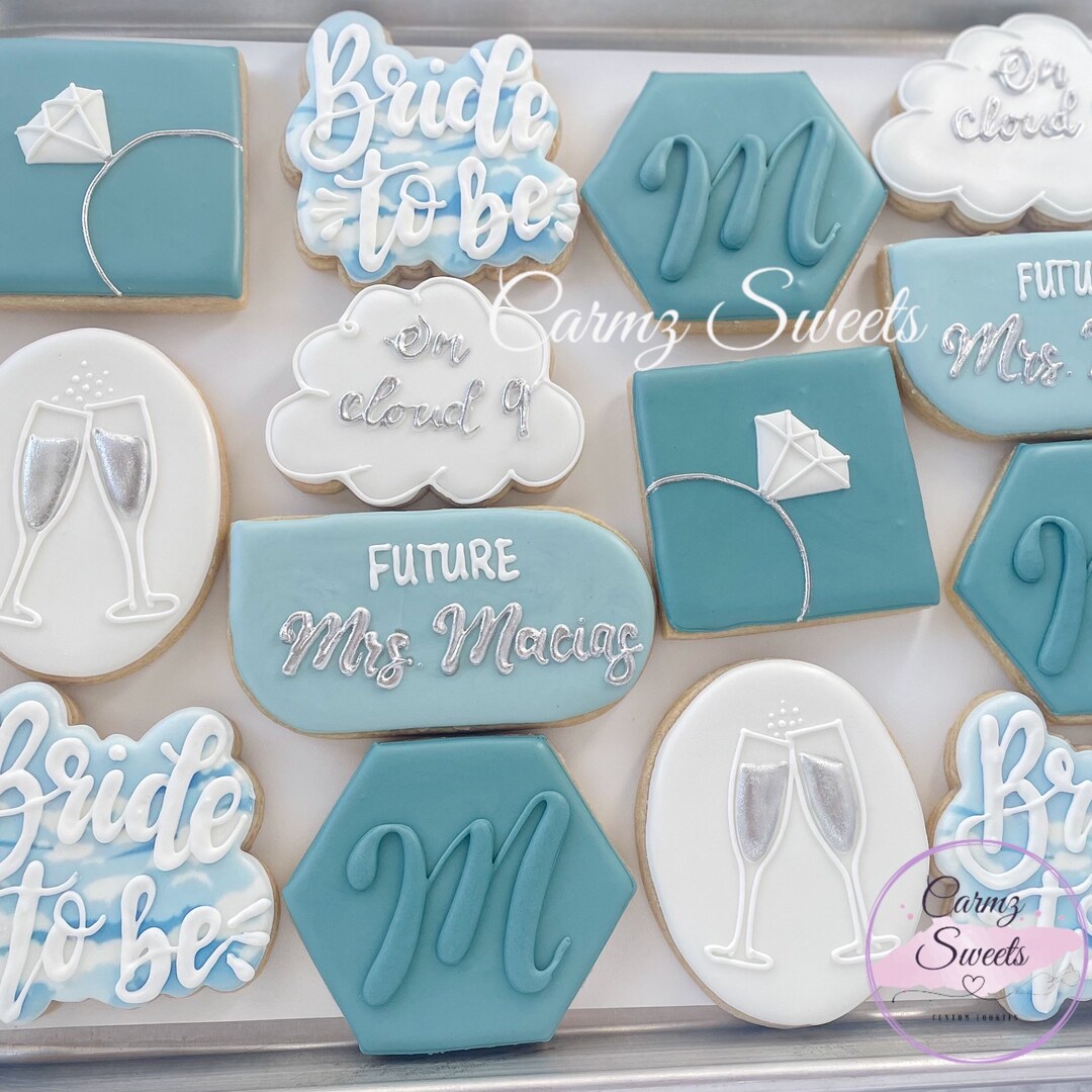 On Cloud 9 Bridal Cookies - Etsy
