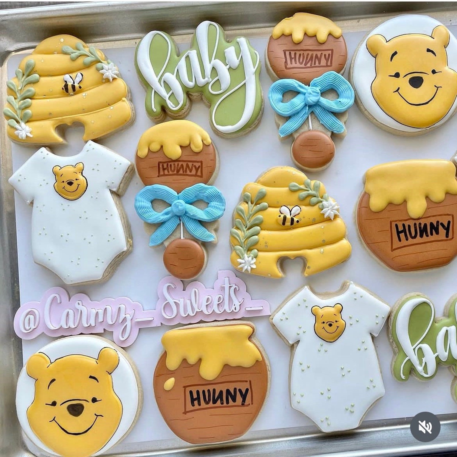 Pooh Baby Shower Cookies - Etsy