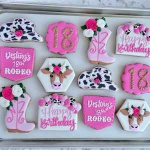 Western/rodeo Birthday Cookies - Etsy