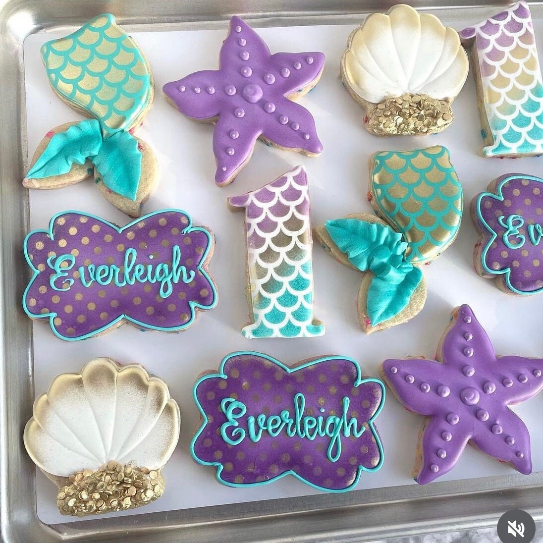Mermaid Birthday Cookies - Etsy