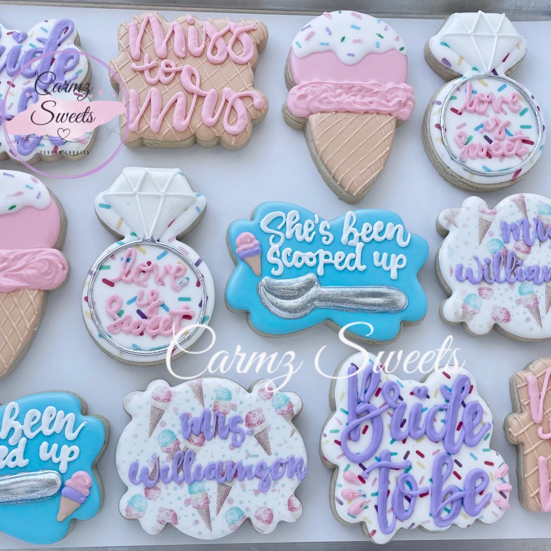 She’s Been Scooped Bridal Shower Cookies - Etsy