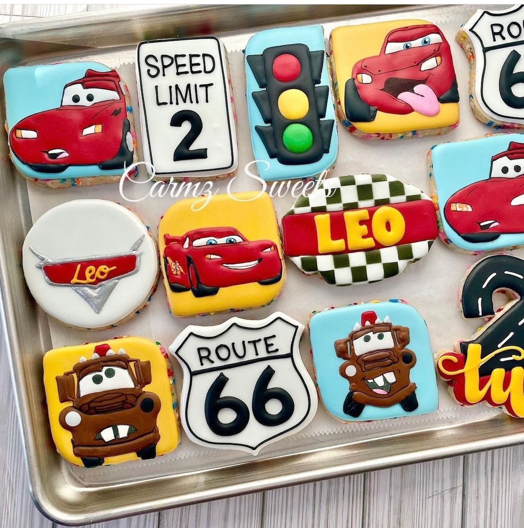 Cars Birthday Cookies - Etsy