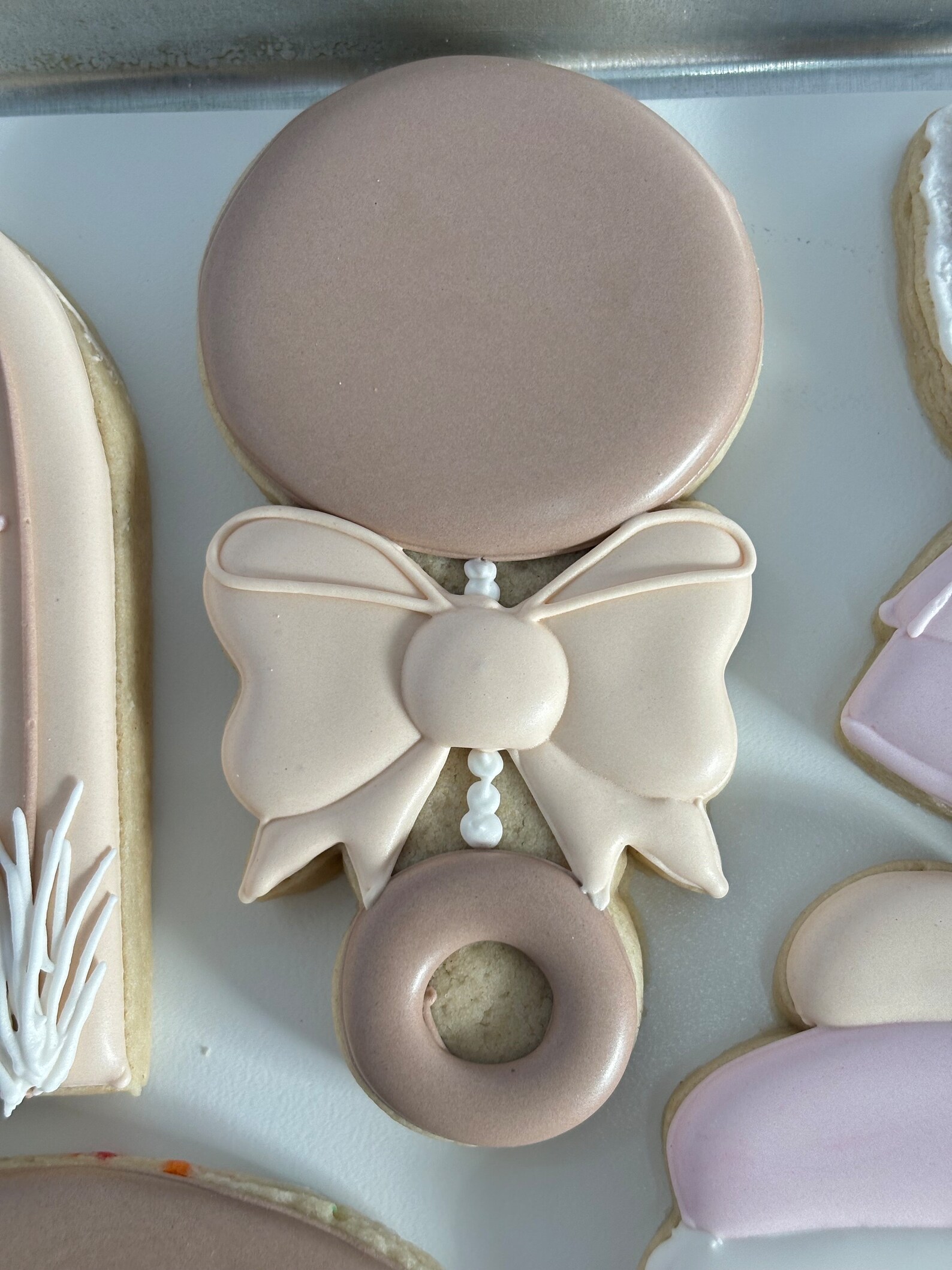 Tans and Soft Pink Baby Shower Cookies - Etsy