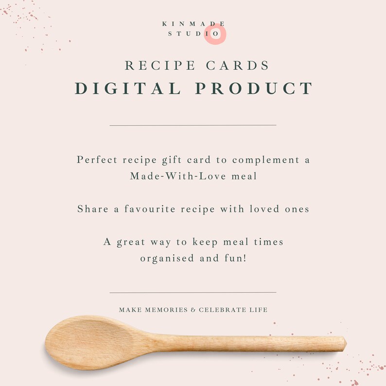 Printable Recipe Card Template, Instant Download, Recipe Cards 4x6 ...