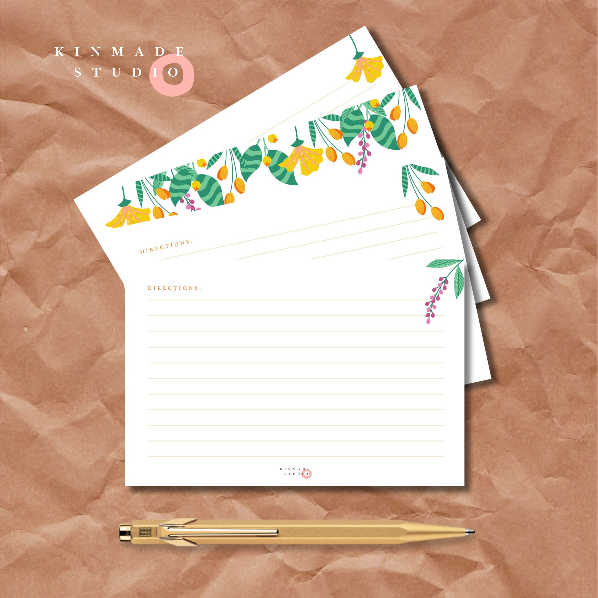 Printable Recipe Card Template, Instant Download, Recipe Cards 4x6 ...