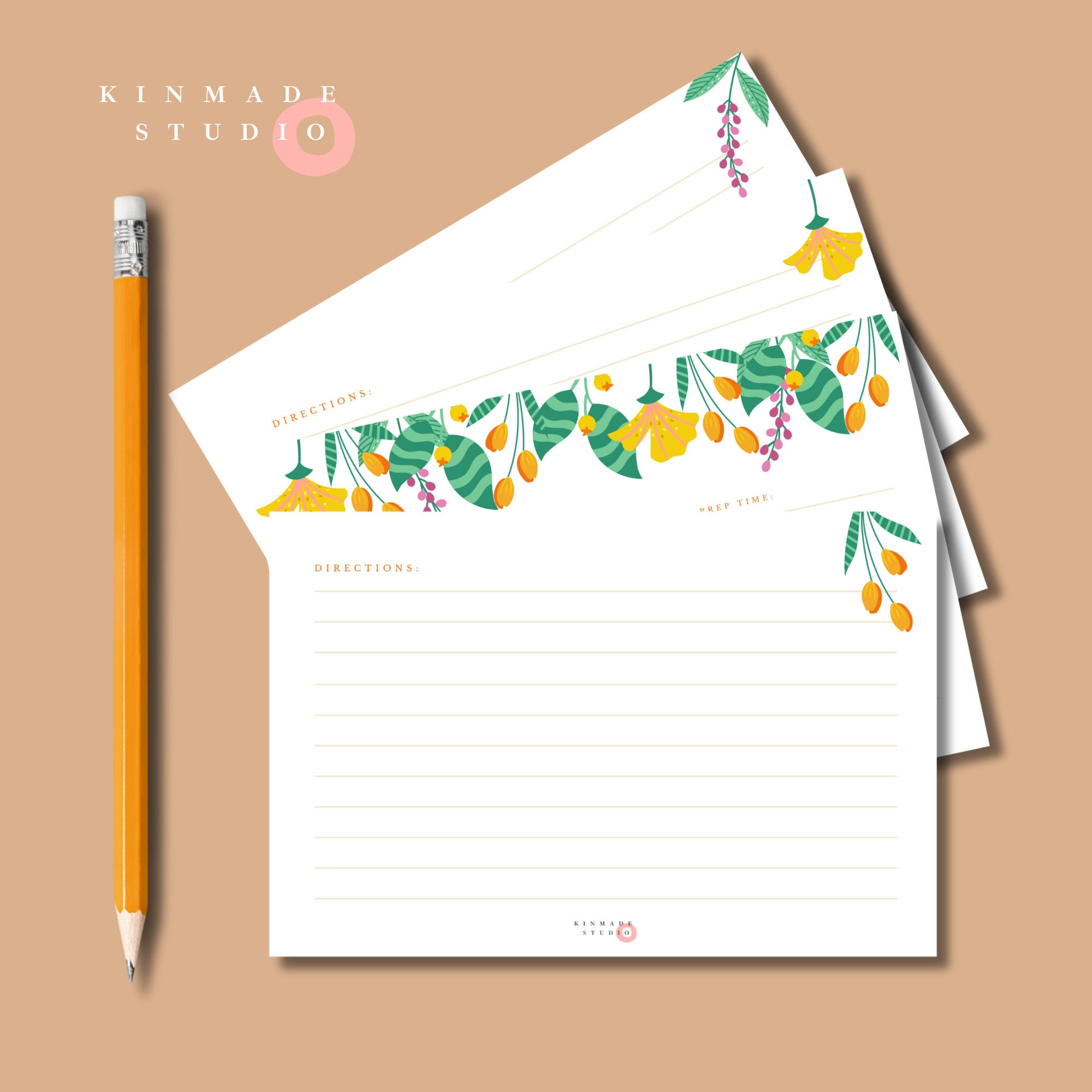 Printable Recipe Card Template, Instant Download, Recipe Cards 4x6 ...