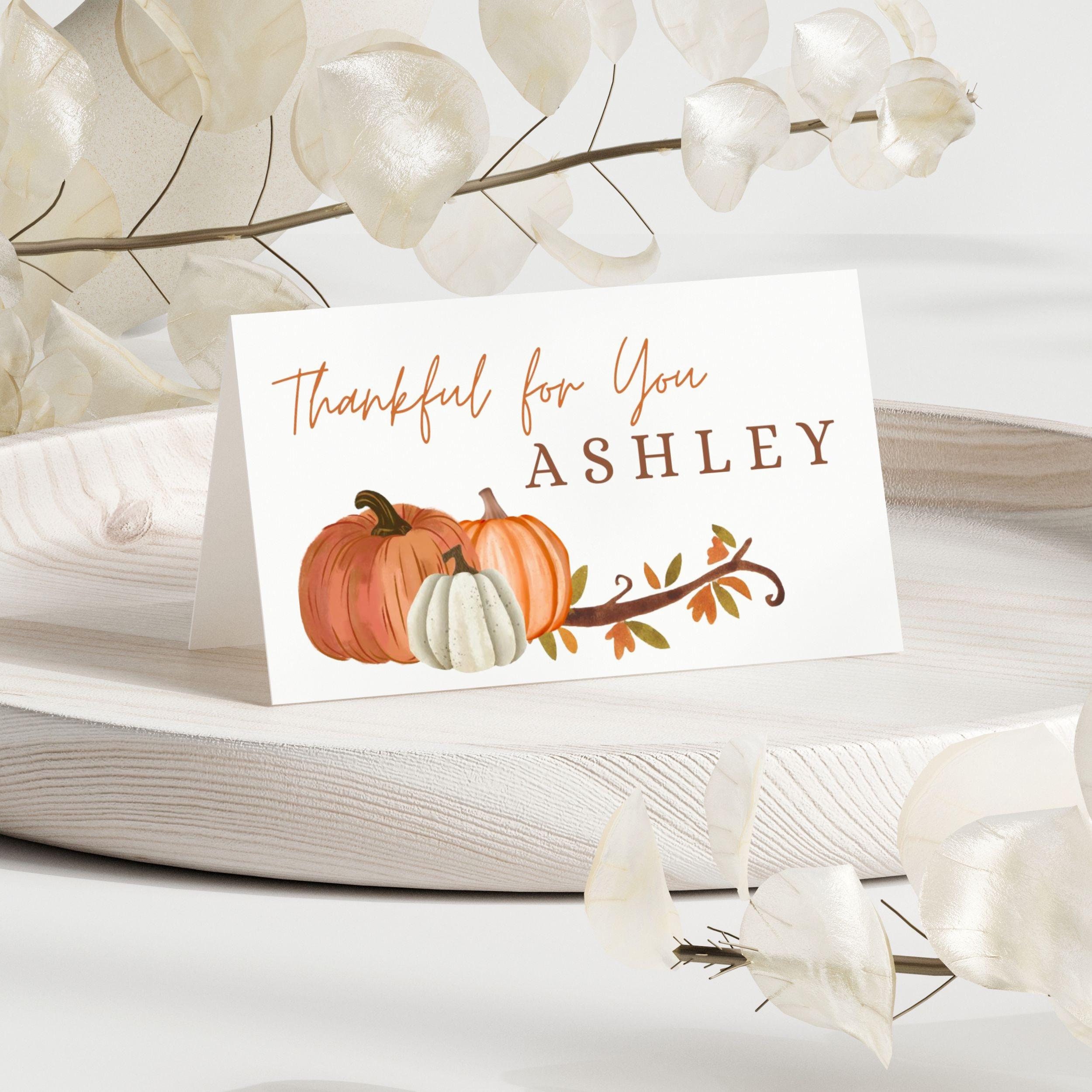 Printable Thanksgiving Place Cards Template, Table Name Cards for ...
