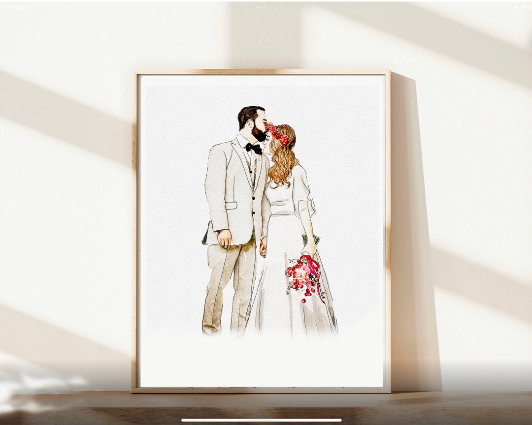Personalised Wedding Gifts, Illustration Gifts for the Couple, Couple ...