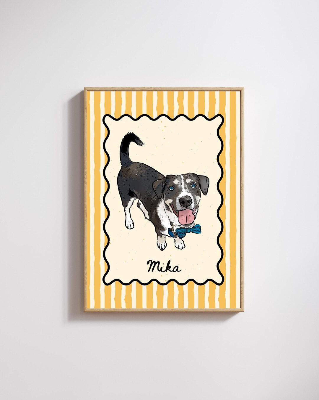 Custom Badly Drawn Pet Portrait: Unique Personalized Pet Poster ...