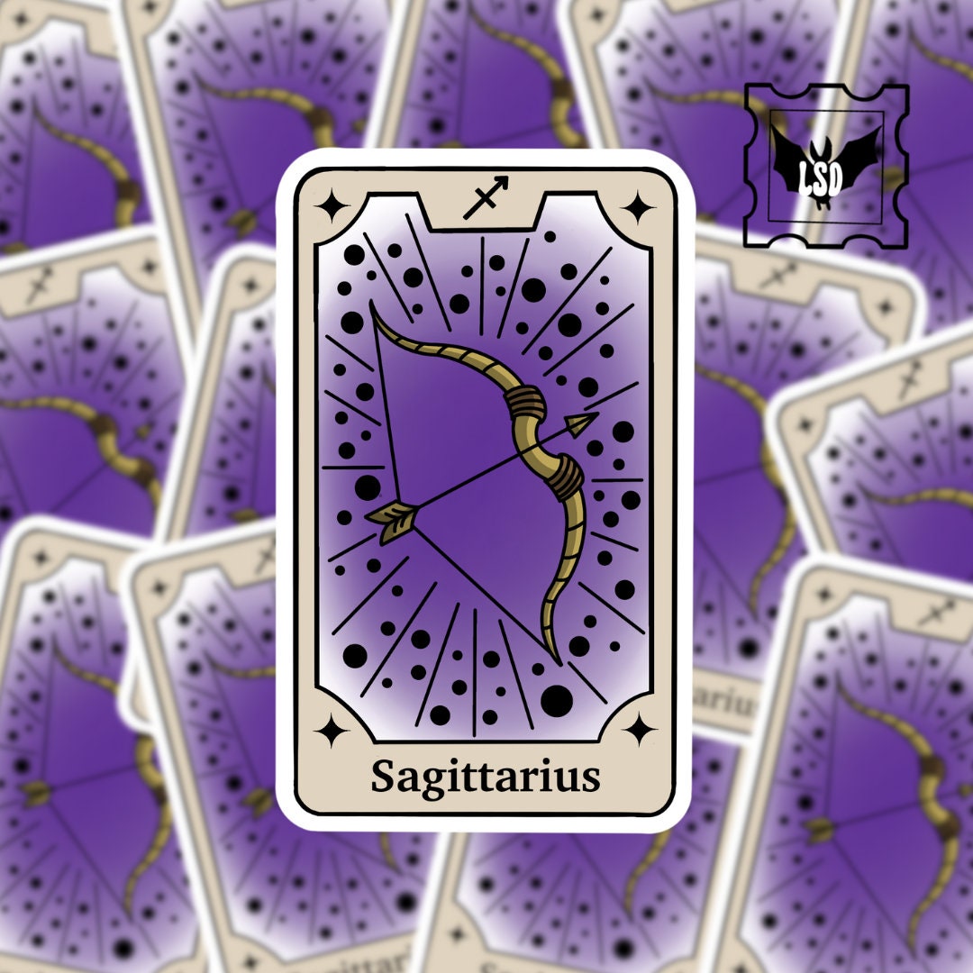 Zodiac Astrology Tarot Card Sticker Sagittarius Season - Etsy