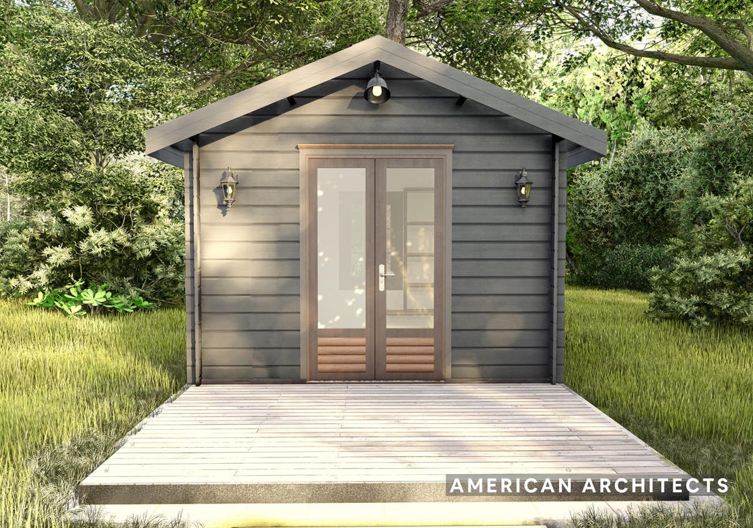 10x10 Garden Shed Plans: DIY Home Office, Workshop, ADU (PDF Blueprints ...