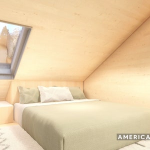 Modern Cabin Tiny House Plans: 18x30 Loft, Architect Design (PDF ...