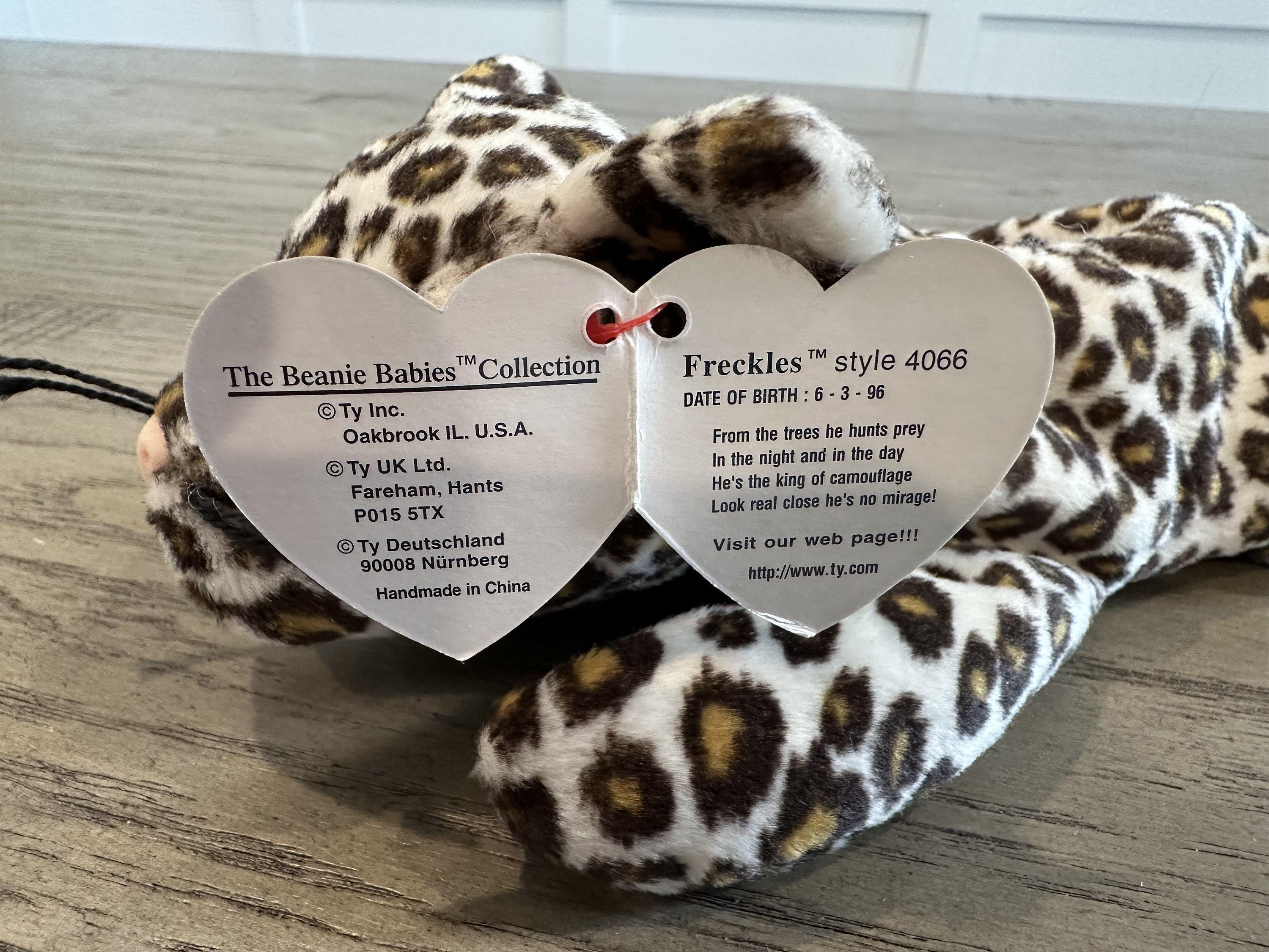 Limited Edition Vintage Ty Beanie Baby - "freckles" the Leopard - A ...