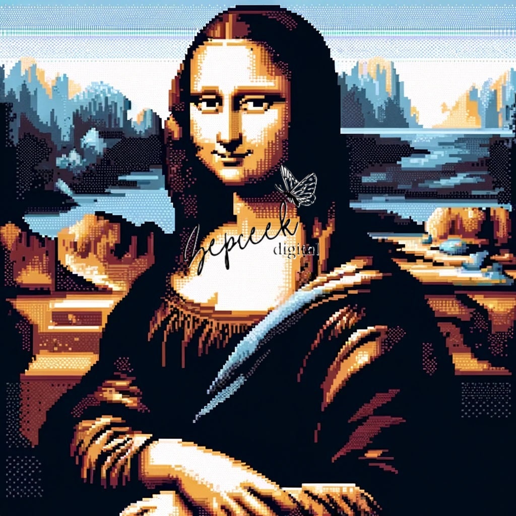 Pixel Art Painting Most Famous Paintings - Etsy