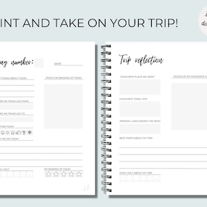 Kids Printable Travel Holiday Vacation Journal to Preserve Family ...