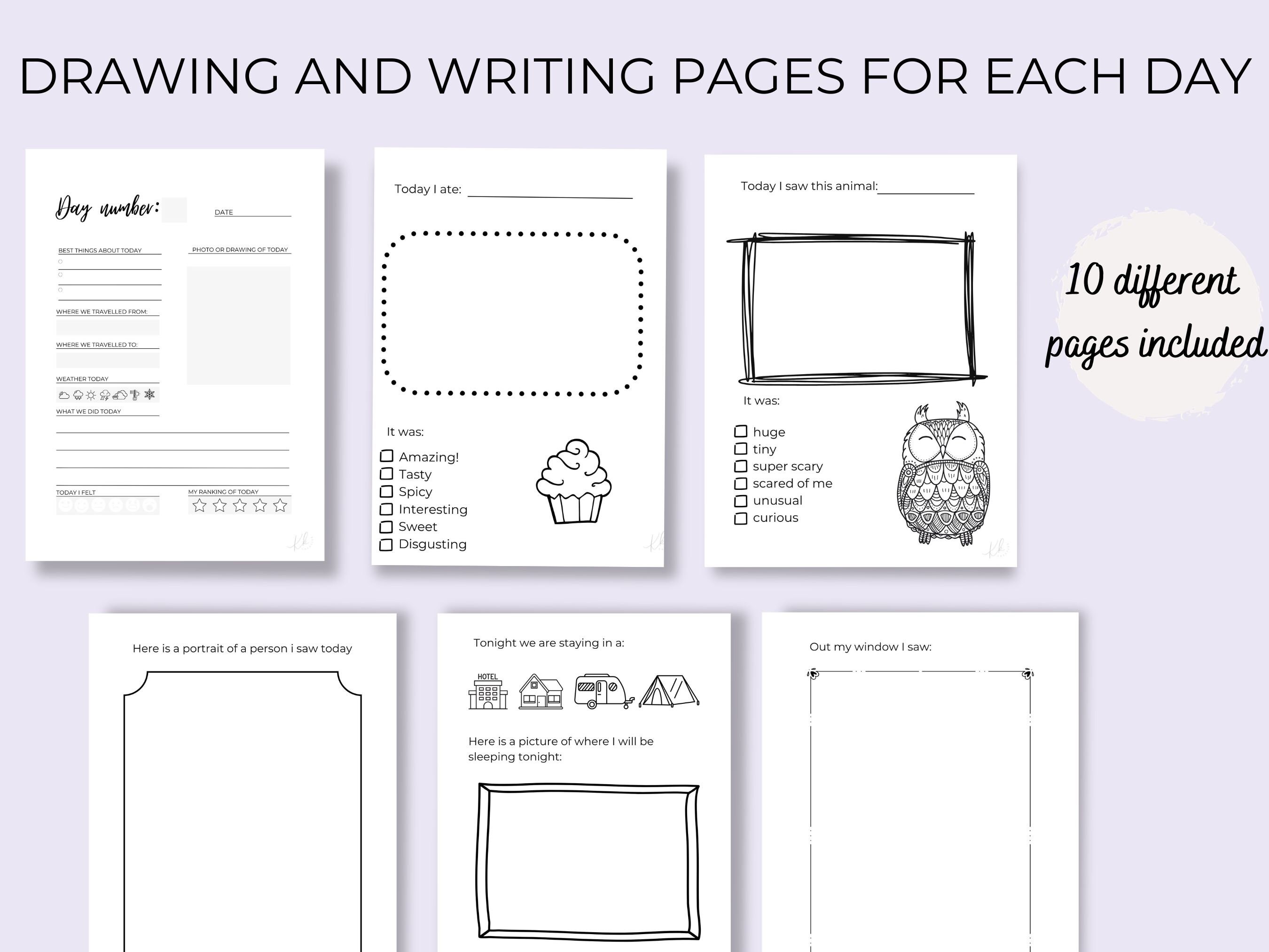 Road Trip Edition Kid's Printable Travel Journal - Etsy