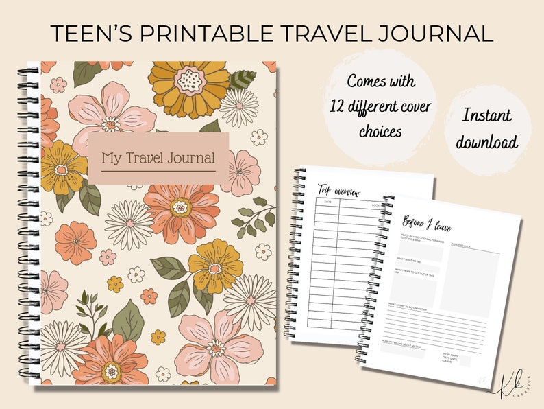 Teen Printable Travel Holiday Vacation Journal to Preserve Family ...