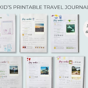 Kids Printable Travel Holiday Vacation Journal to Preserve Family ...