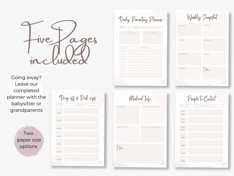 Ultimate Parenting Planner Printable - for a Well-organised Family Life ...