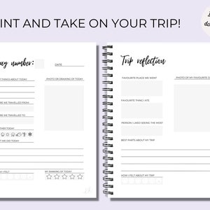 Road Trip Edition - Kid's Printable Travel Journal for Family Vacations ...