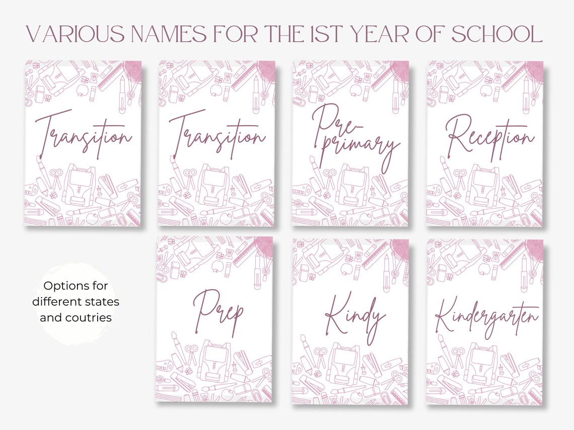 Pink Printable School Years Memory Book. Kids Journal Keepsake ...