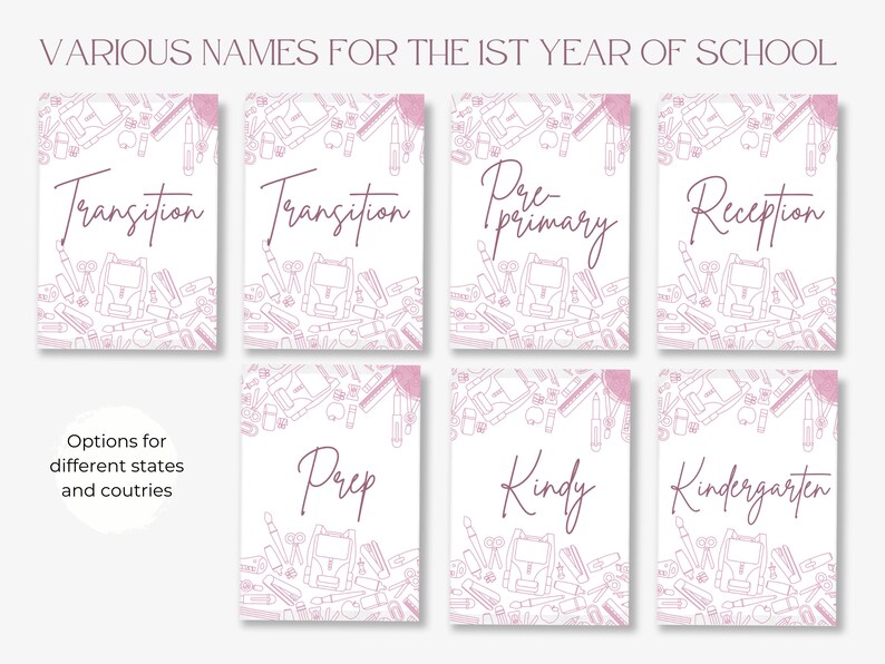 Pink Printable School Years Memory Book. Kids Journal Keepsake ...