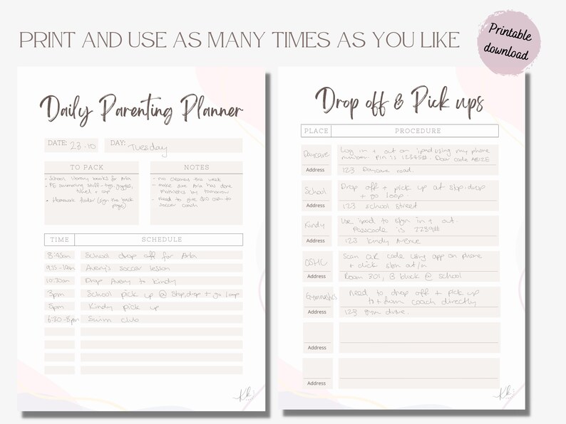 Ultimate Parenting Planner Printable - for a Well-organised Family Life ...
