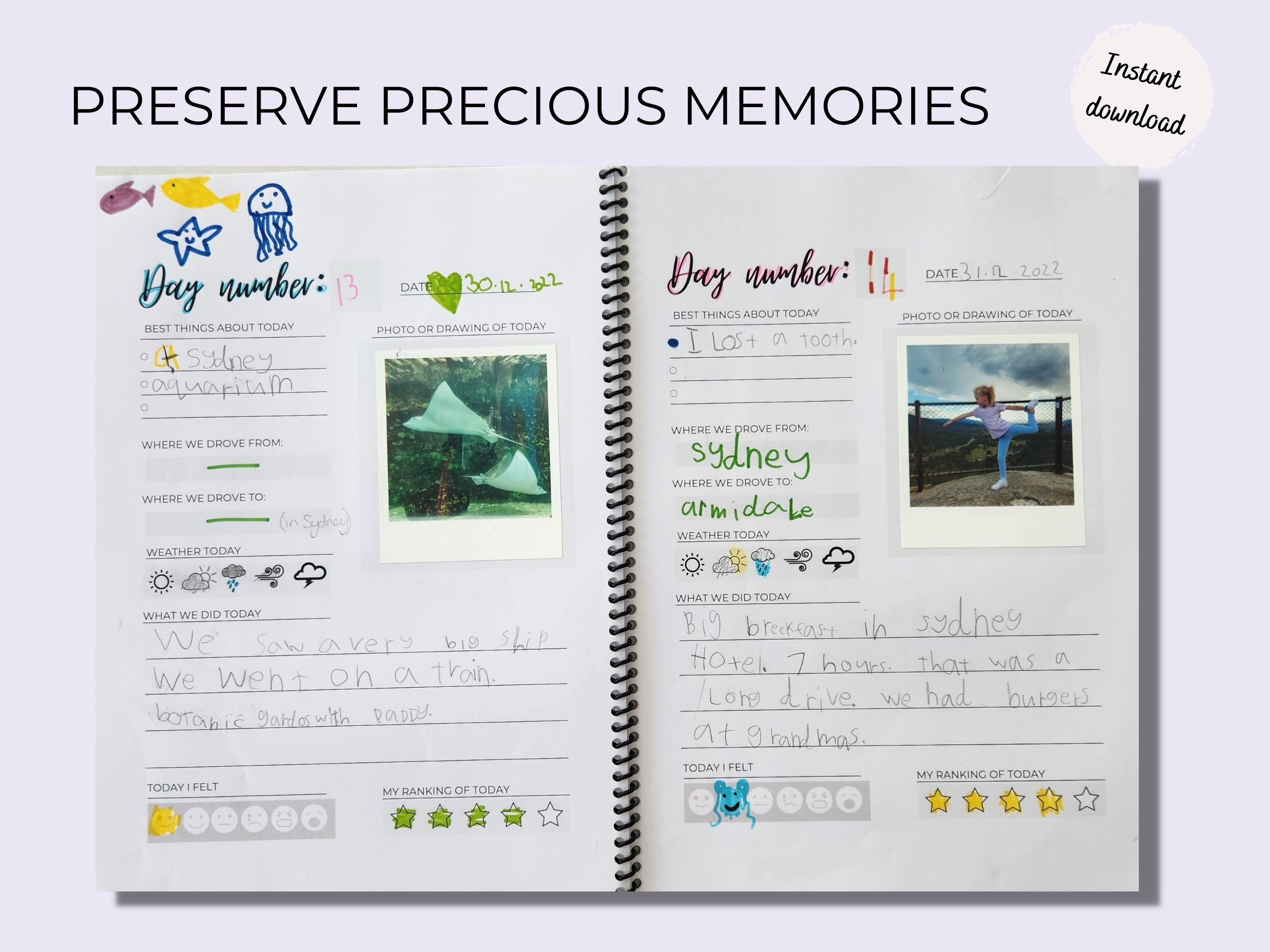 Road Trip Edition Kid's Printable Travel Journal - Etsy